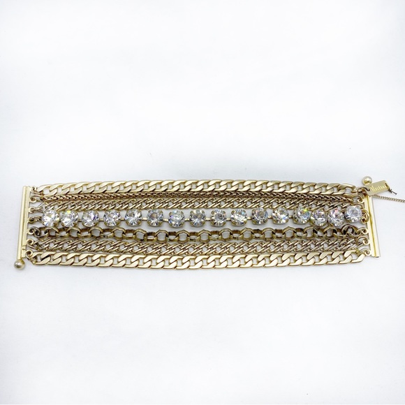 Mariana | Jewelry | Mariana Layered Gold Chain 7 Strand Bracelet With ...